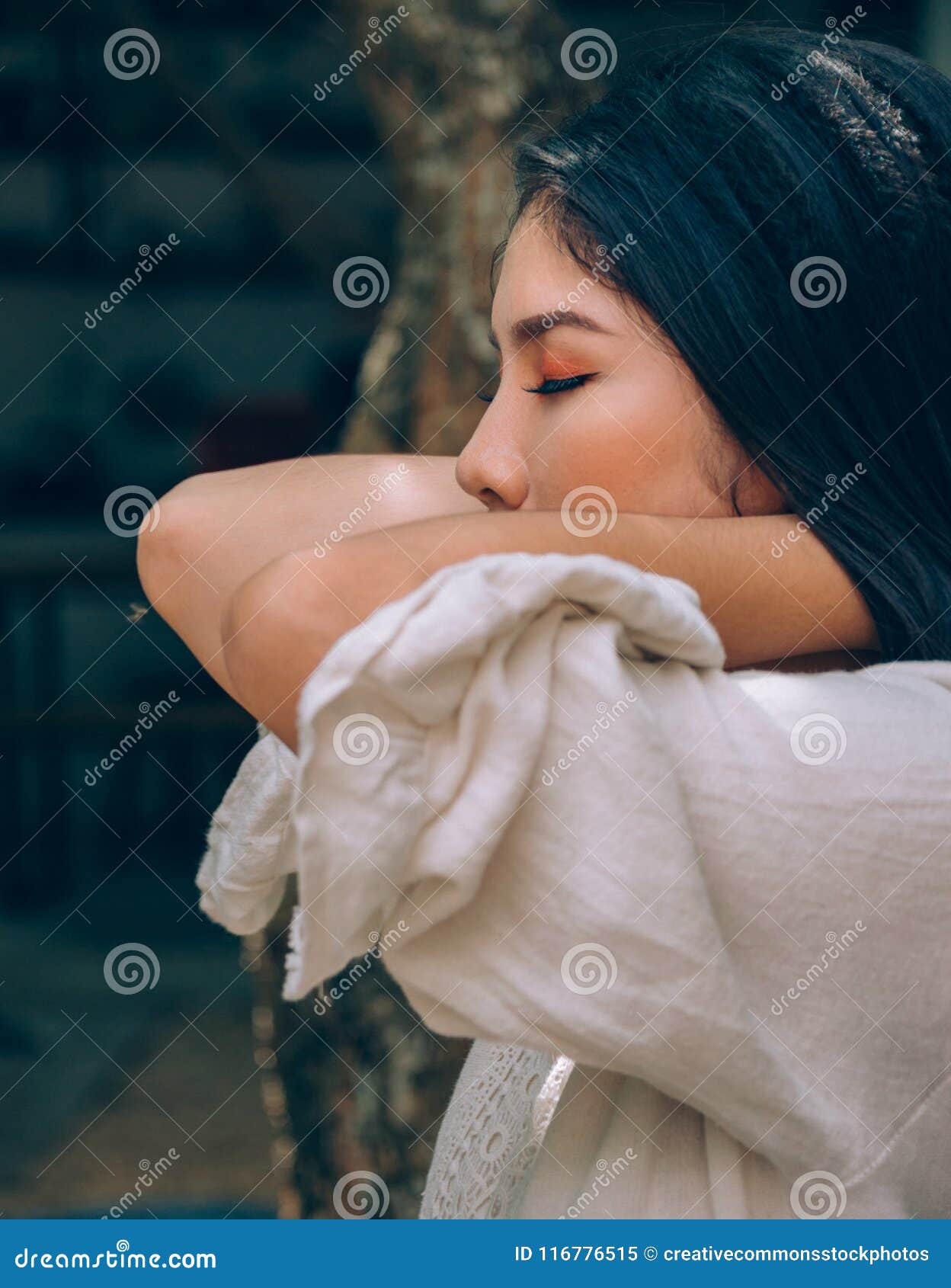 Close Up Photography Of A Woman Closing Her Eyes Picture Image 116776515