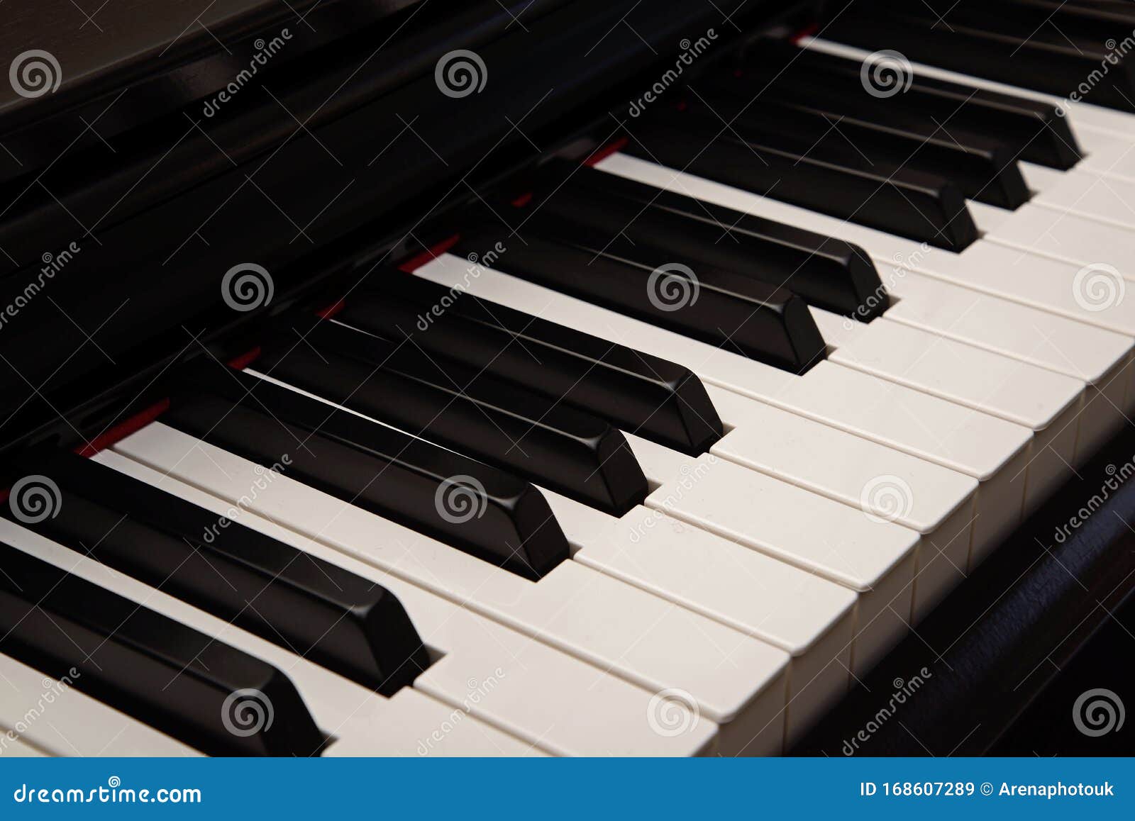 Close Up of a Piano Keyboard. Stock Image - Image of instruments, sharp ...