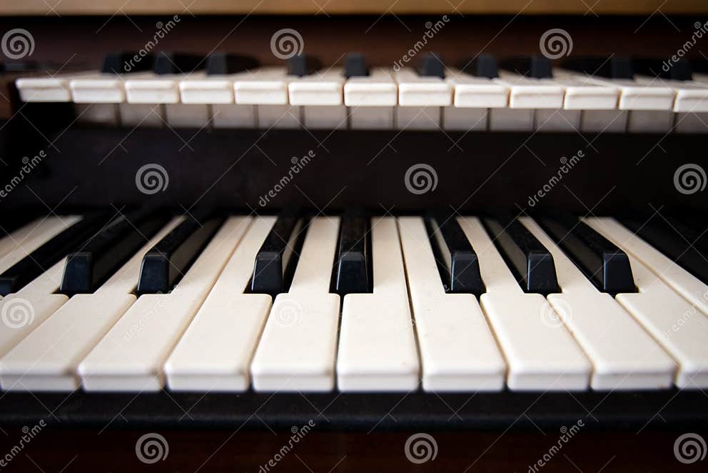 Close Up of Piano Keyboard Front View Stock Image - Image of front ...