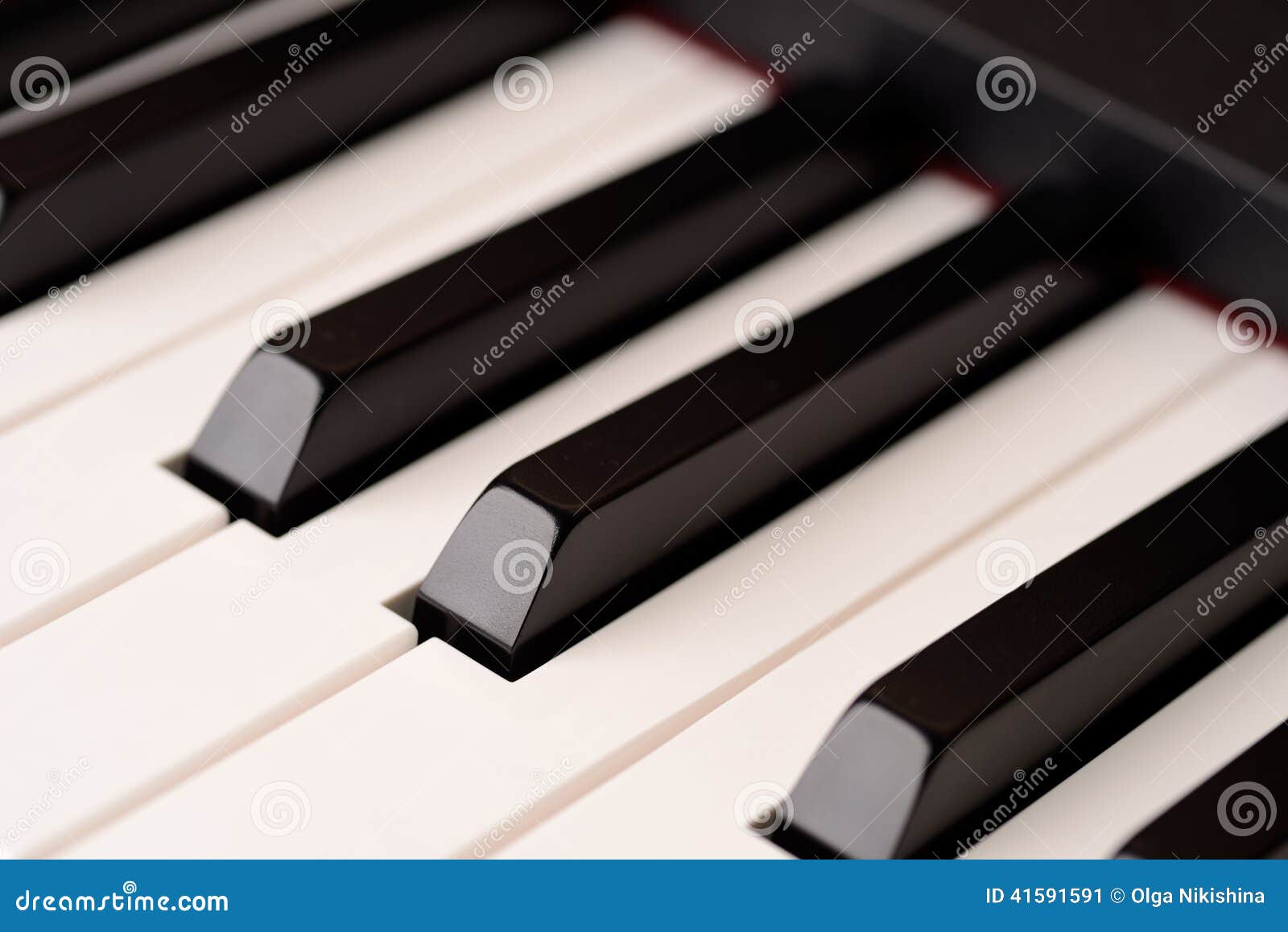 Close-up Piano Keyboard with Shallow Depth of Field Stock Image - Image ...