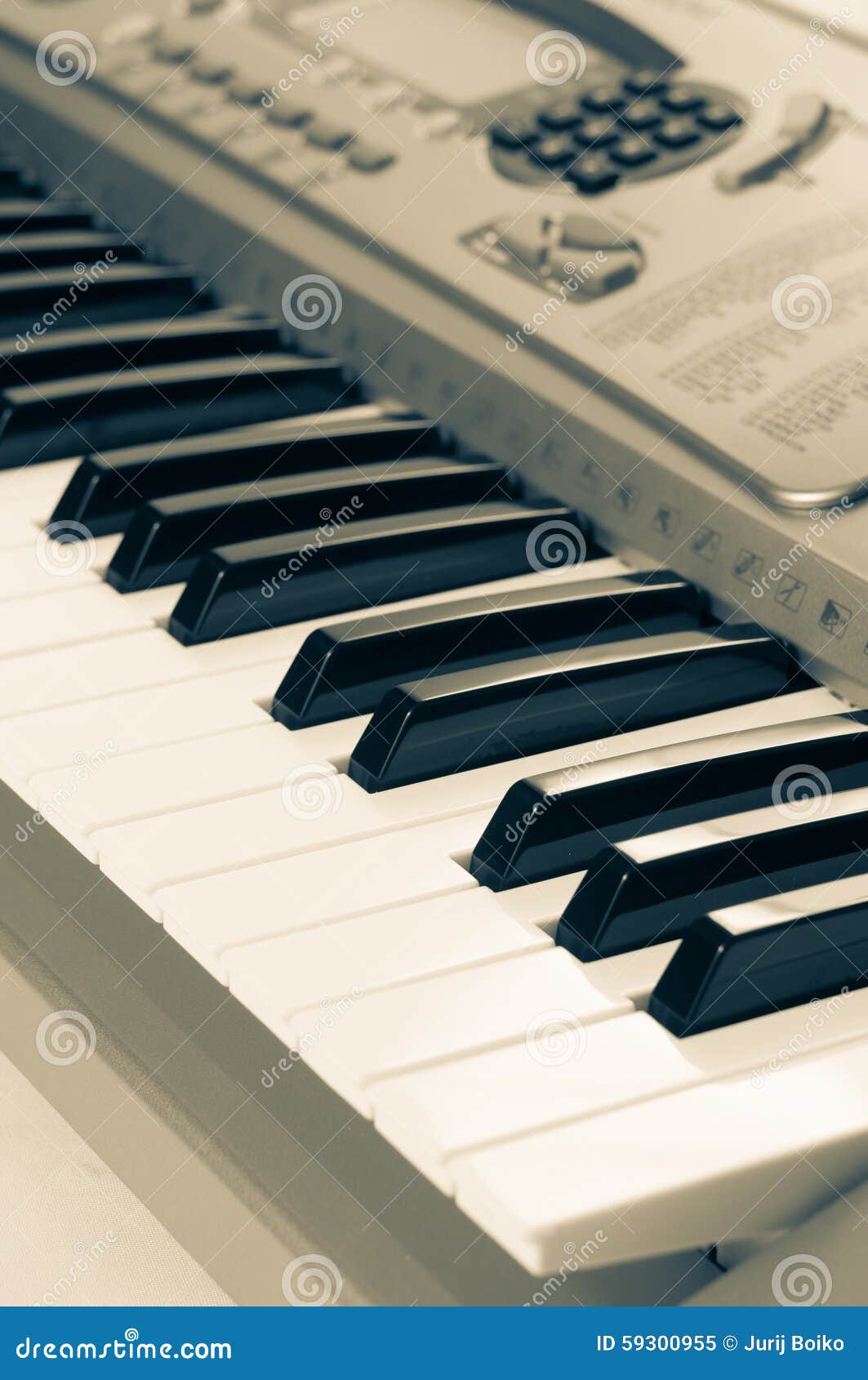 Close-up of Piano Keys. Close Frontal View. Stock Image - Image of ...
