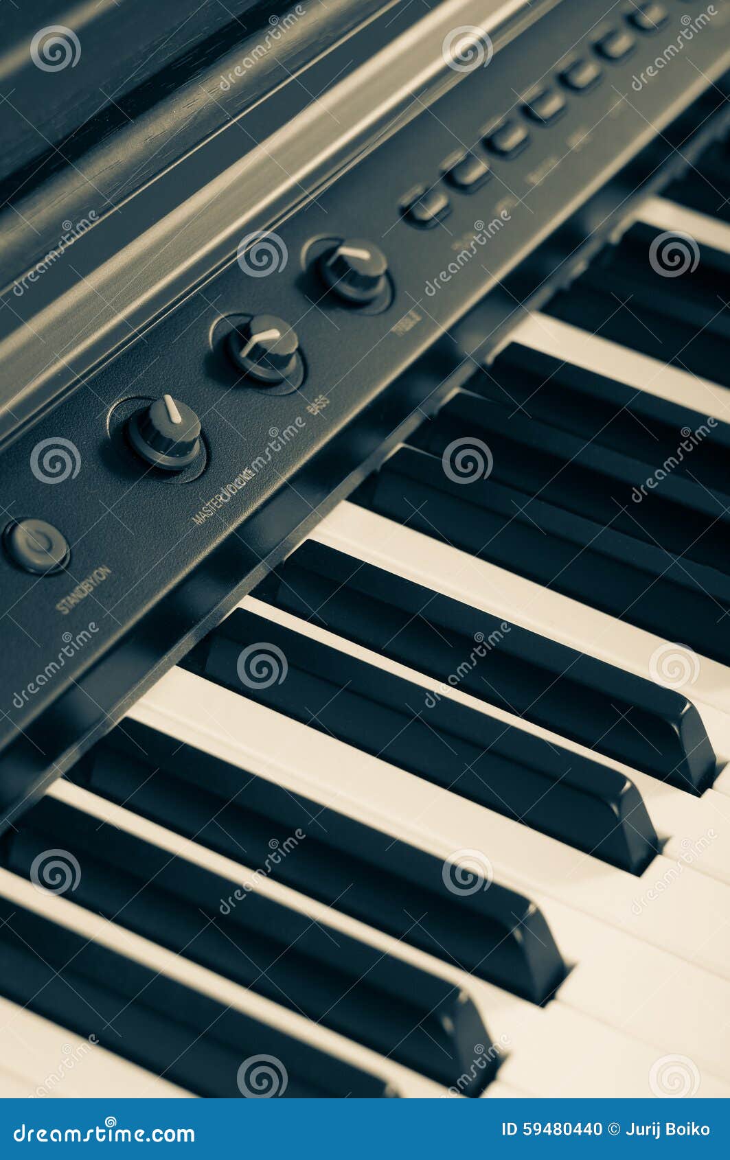 Close-up of Piano Keys. Close Frontal View. Stock Photo - Image of ...