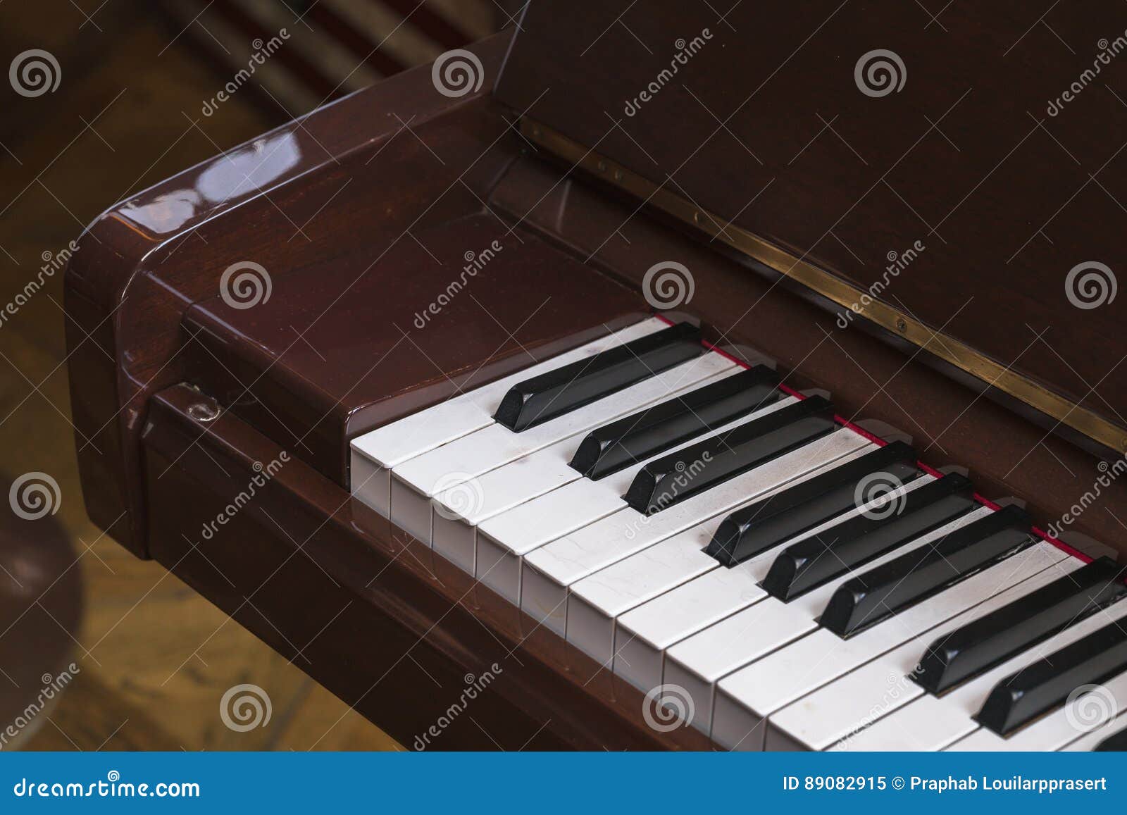 Close-up of Piano Keys. Close Frontal View. Stock Image - Image of ...