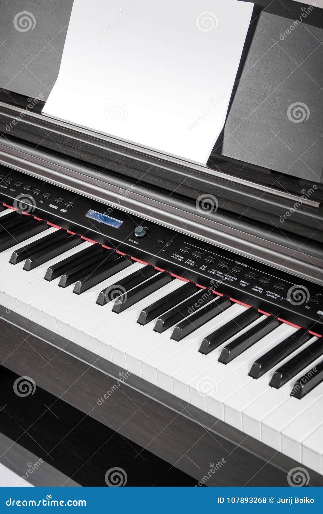 Close-up of Piano Keys. Close Frontal View. Stock Photo - Image of ...