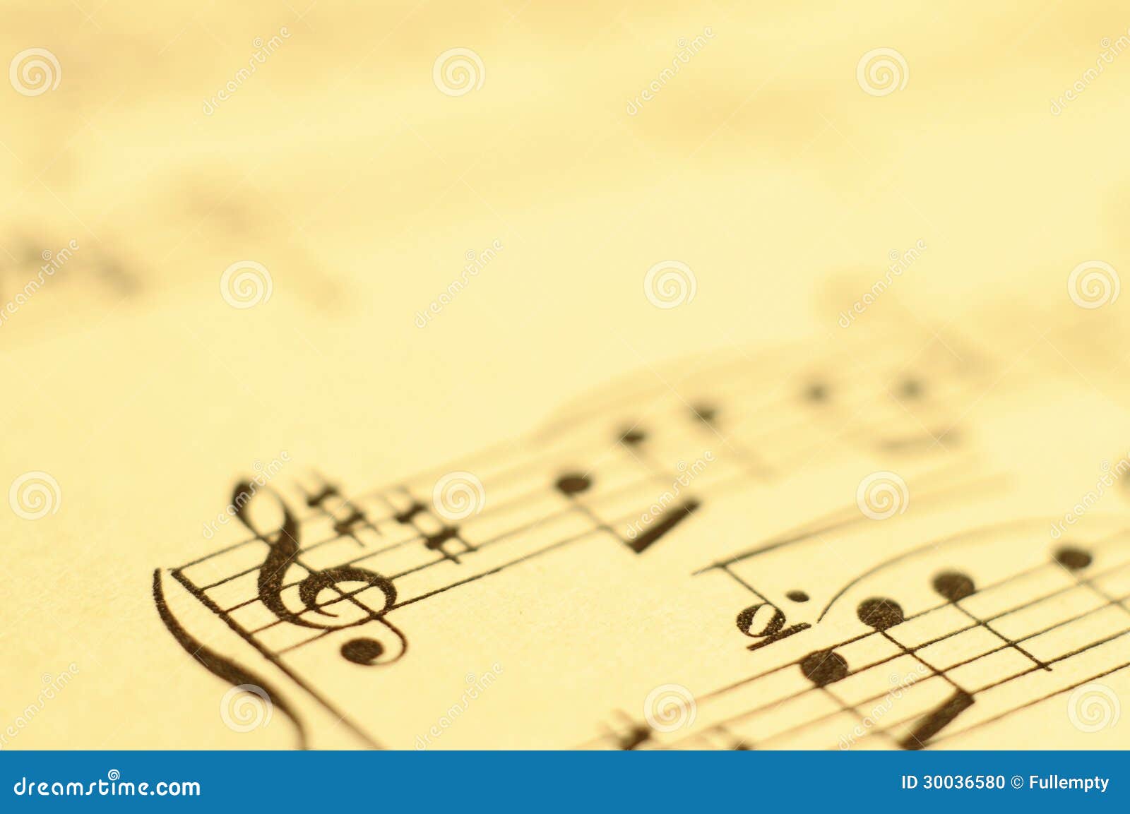 Close up of music score stock photo. Image of composer - 30036580