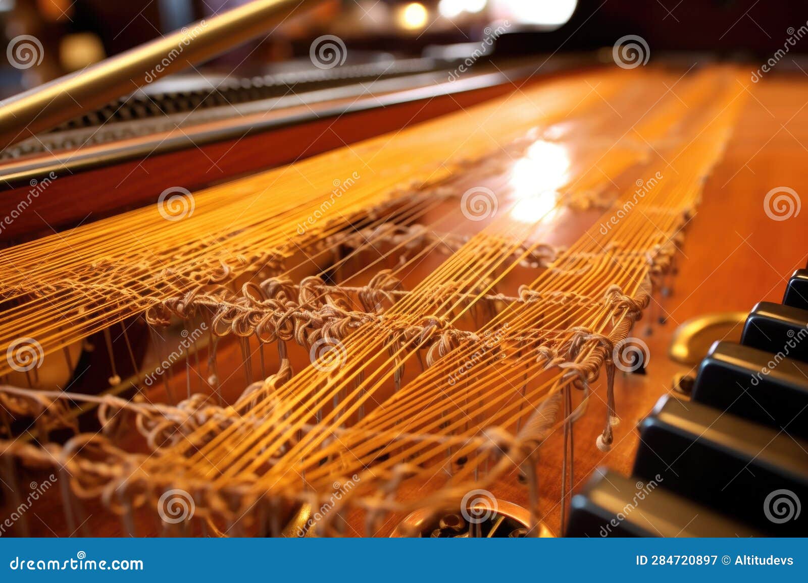 Close-up of Piano Strings Being Installed Stock Image - Image of ...
