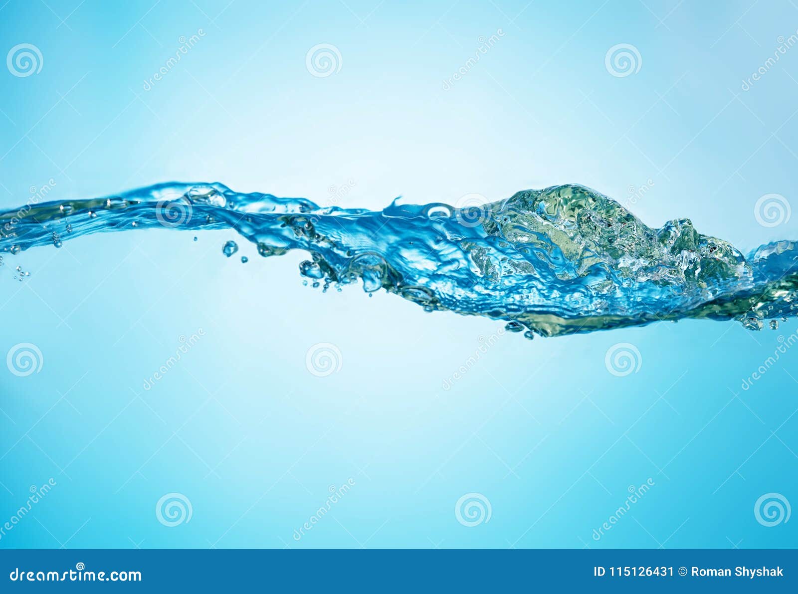 Close-up Picture of Abstract Water Wave with Bubbles. Stock Image ...