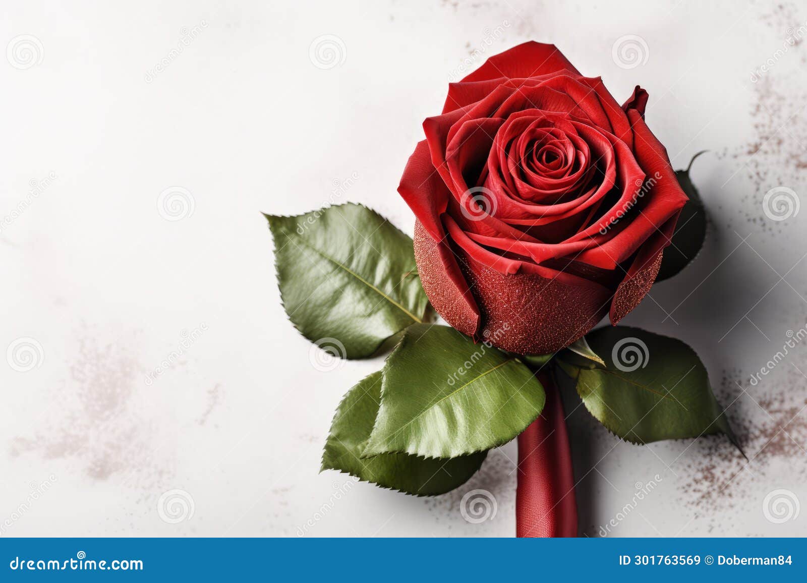 A Picture of a Big Beautiful Red Rose on the White Background Stock ...