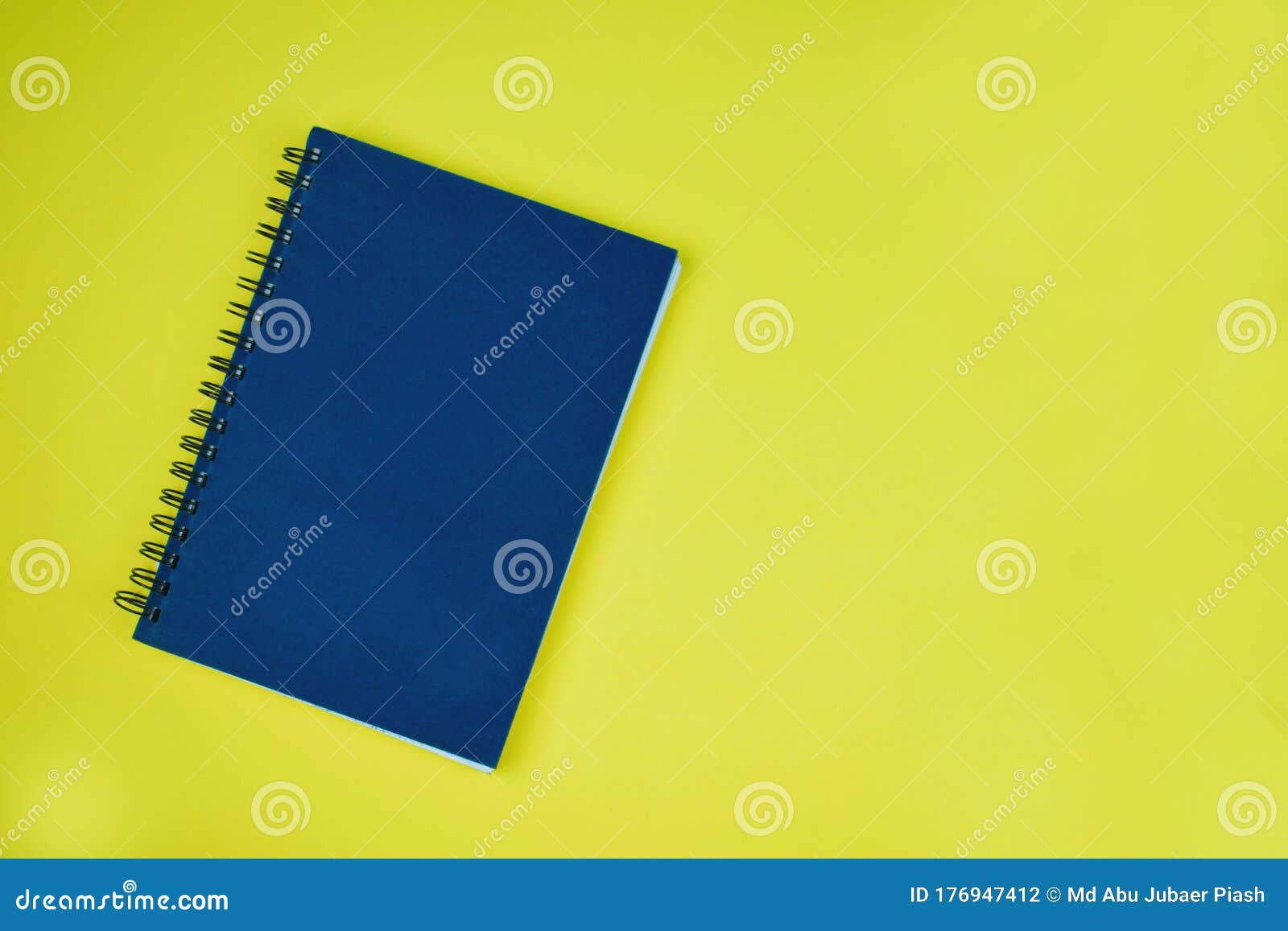 Close Up Picture of a Completely Blue Colored Normal Diary before ...
