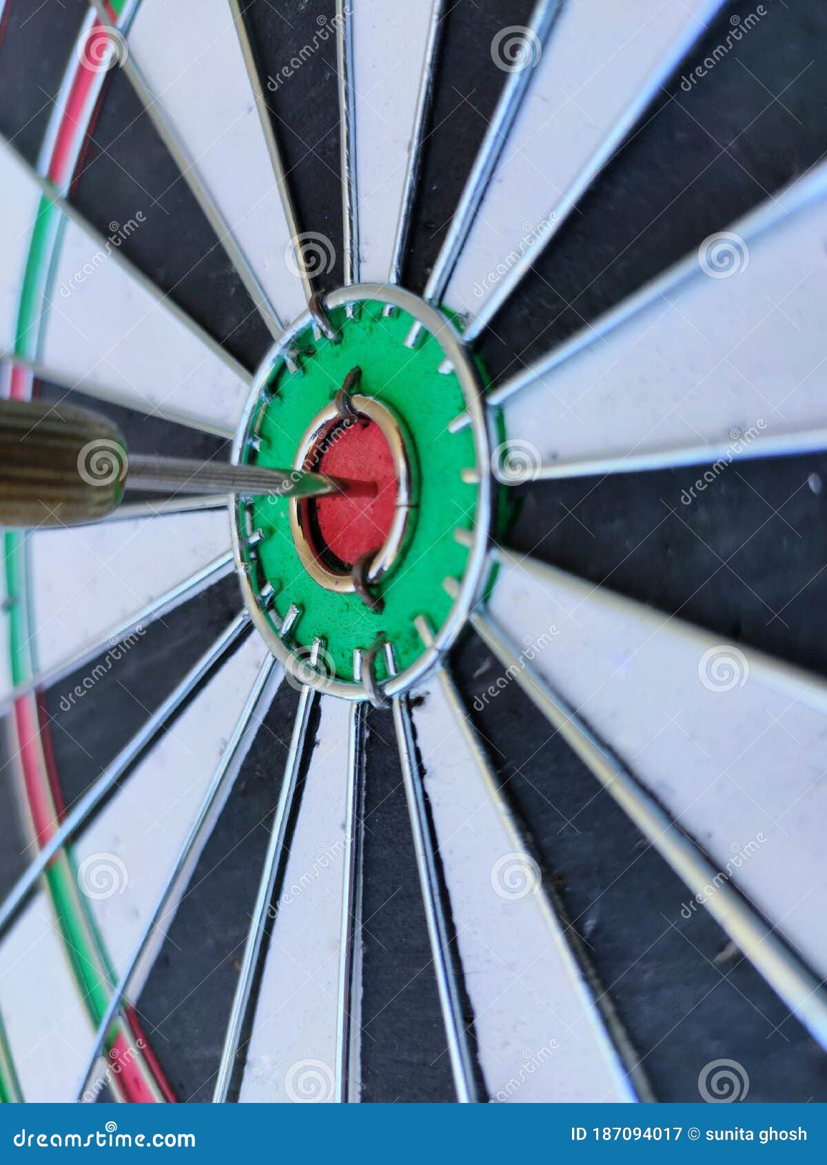 Close Up Picture of Dart Board and Dart Pin. Stock Image - Image of ...