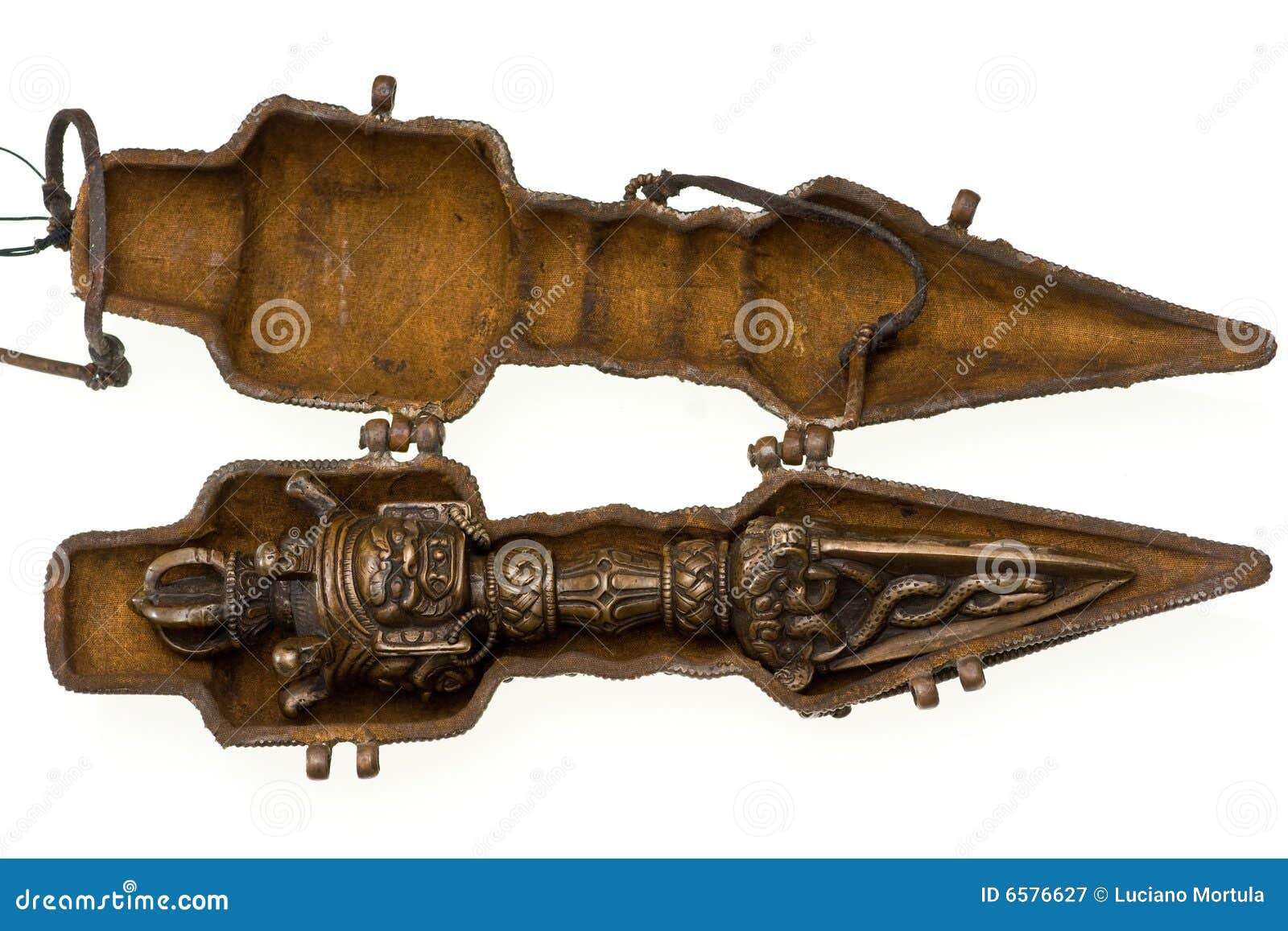 Close-up Picture of a Magic Dorja from Tibet. Stock Image - Image of ...
