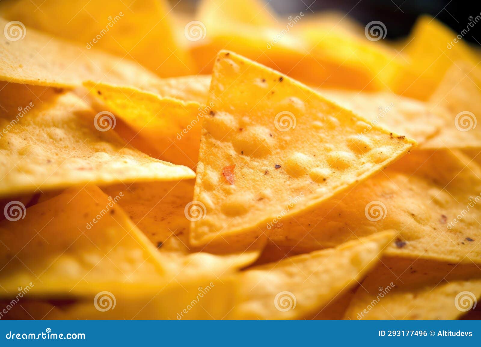 Close-up Picture Showing the Texture of Nacho Chips Stock Illustration ...