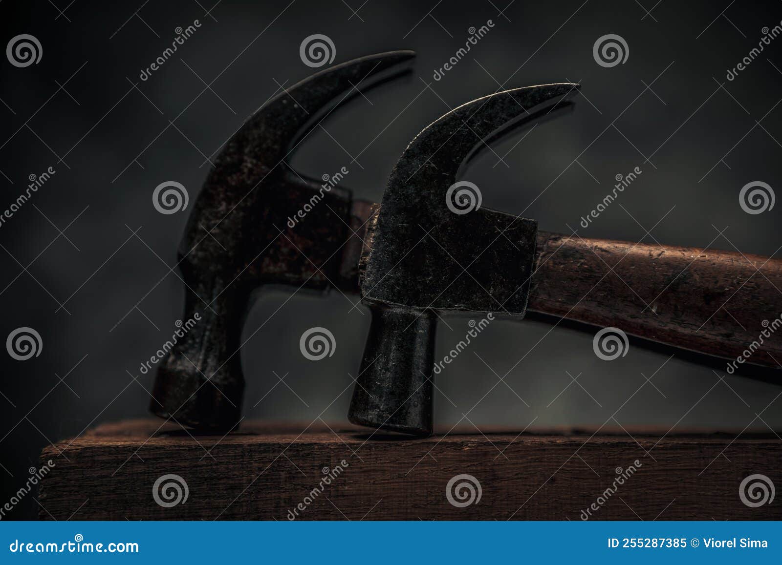 Close Up Picture of Two Carpentry Hammers for Craftsmanship Concept ...