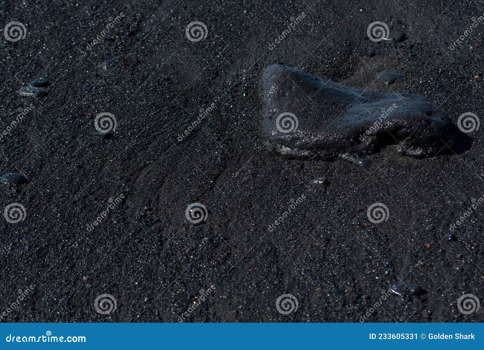 Close-up Picture of the Vulcanic Black Sand Stock Image - Image of ...