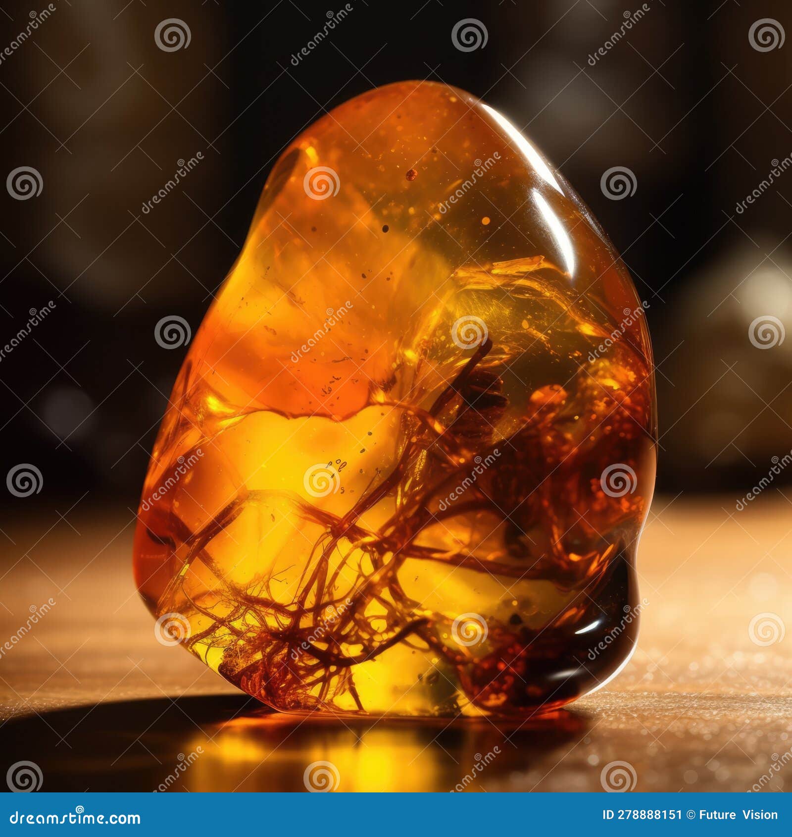 Close Up of Piece of Amber with Pattern Created Using Generative Ai ...