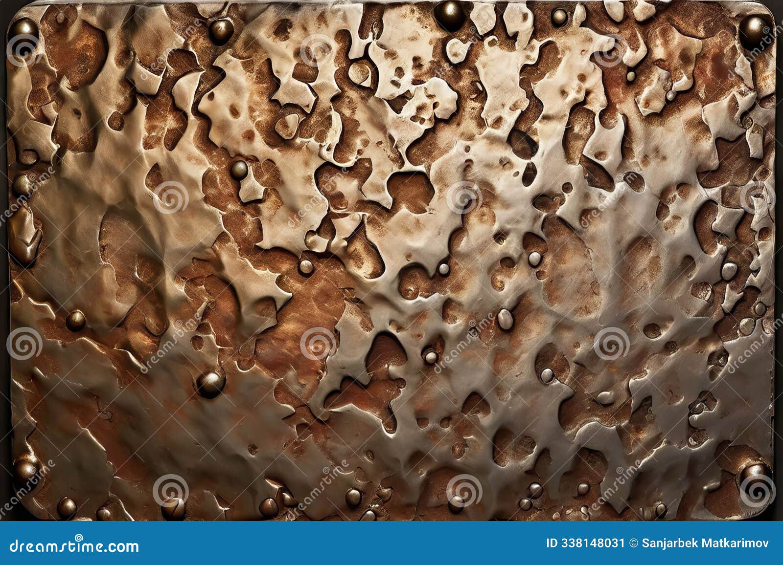 Close Up of a Piece of Metal with a Hammered Texturethe Texture Stock ...