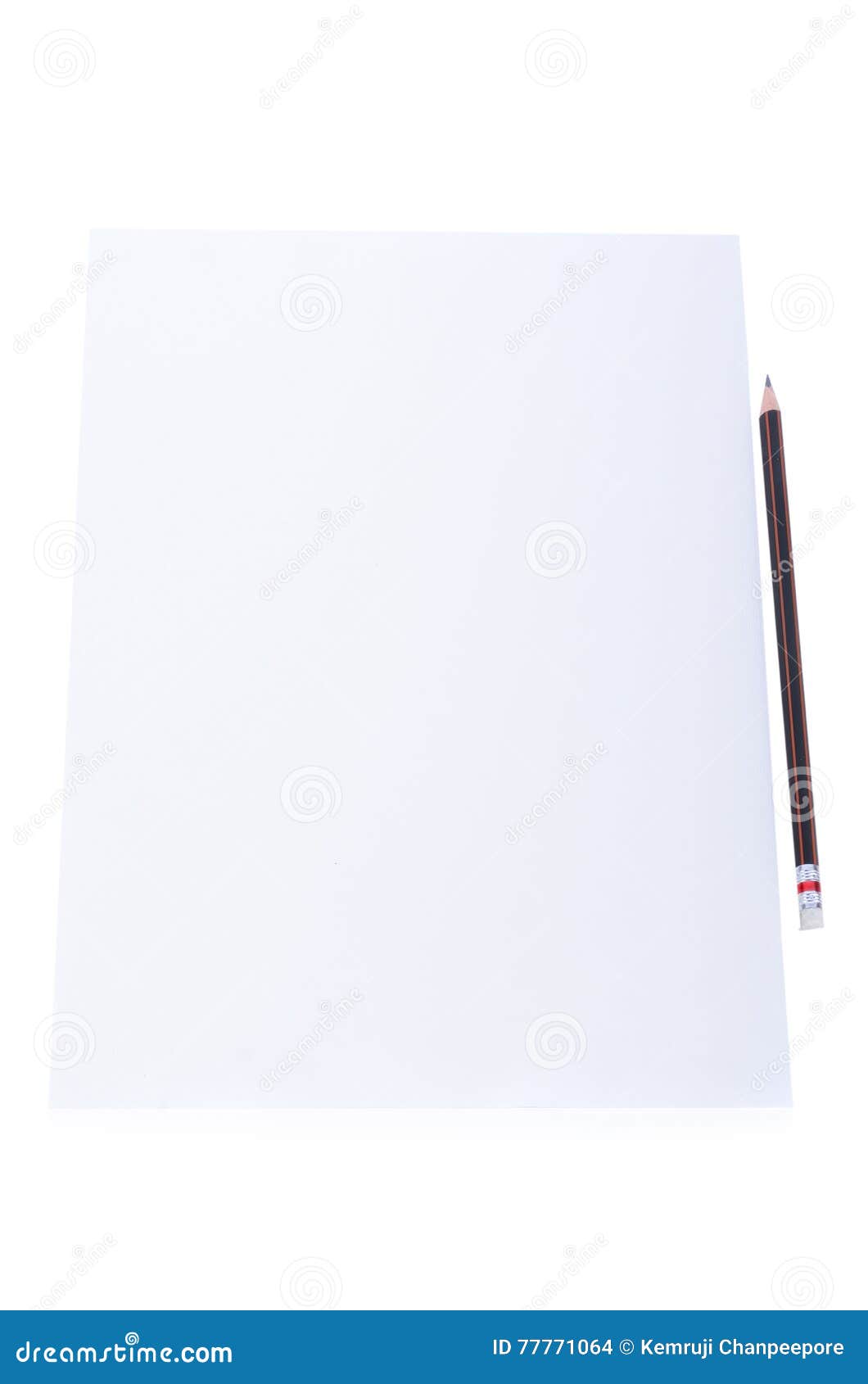 Close Up of a Piece of Note Paper with Pencil Stock Photo - Image of ...