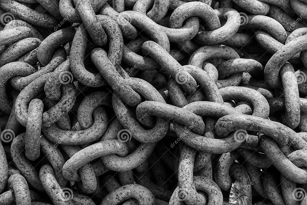 Close-up of pile of chains stock image. Image of produce - 256278565