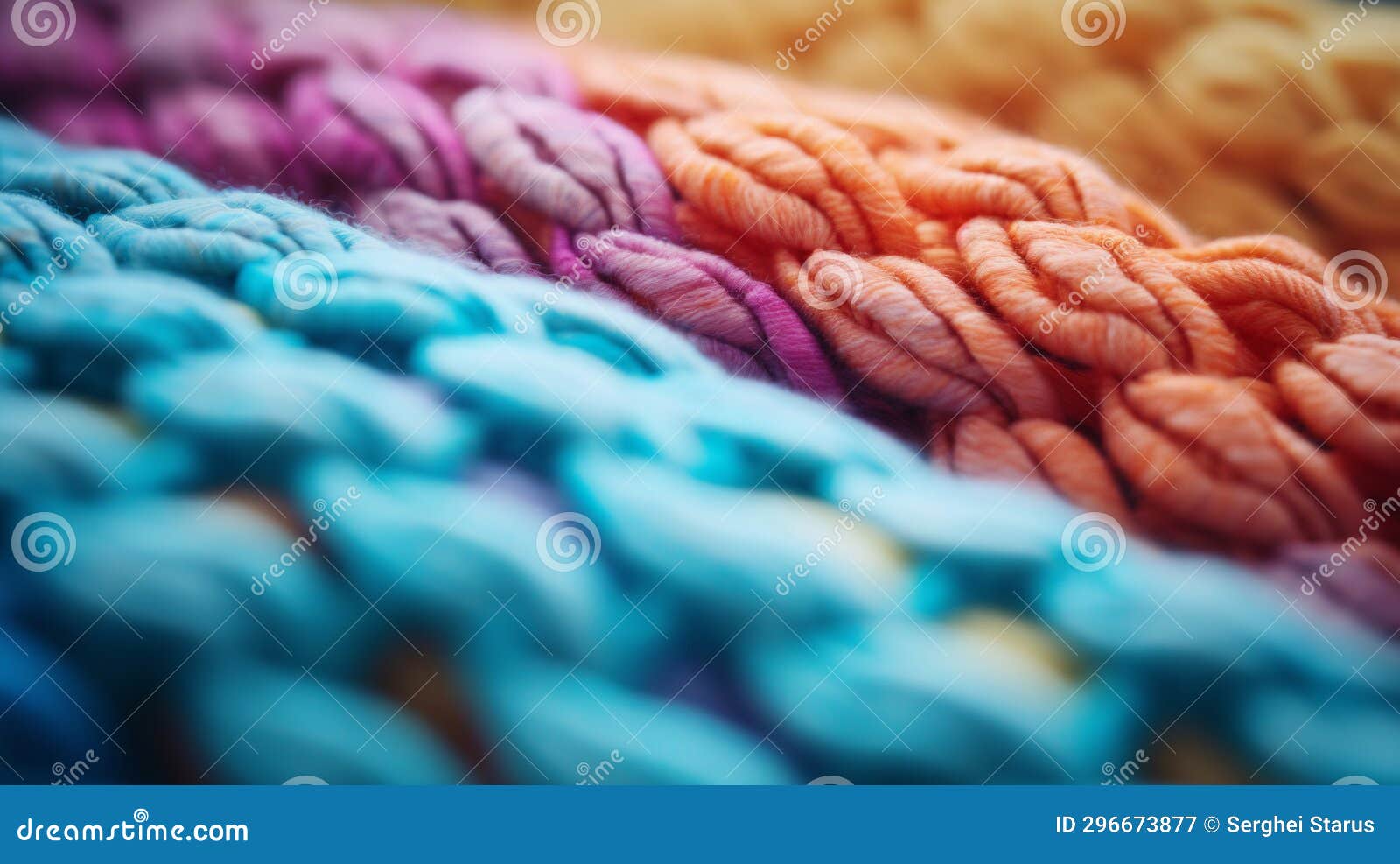 A Close Up of a Pile of Colorful Yarn, AI Stock Image - Image of spool ...