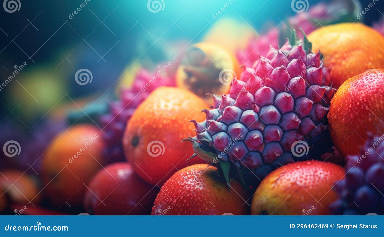 A Close Up of a Pile of Fruit, AI Stock Image - Image of green ...