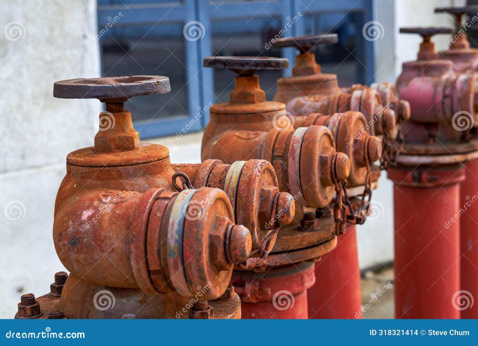 Close-up of a Pile of Old Fire Hydrants Stock Photo - Image of plug ...