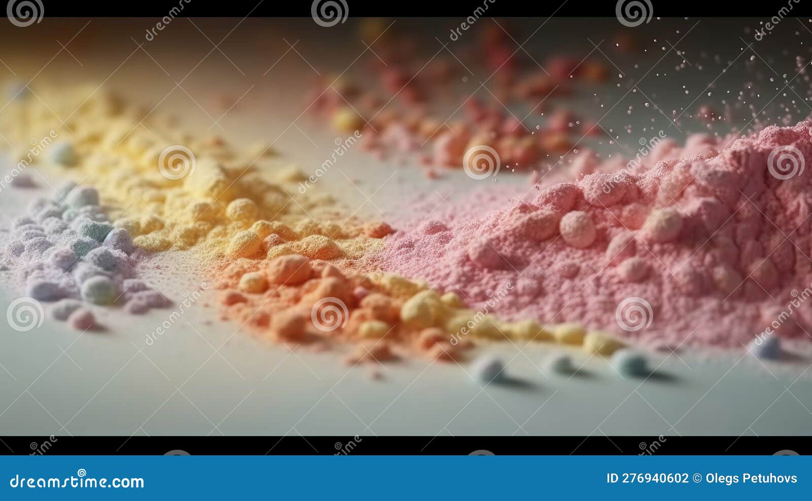 A Close Up of a Pile of Powdered Food on a White Surface with Sprinkles ...