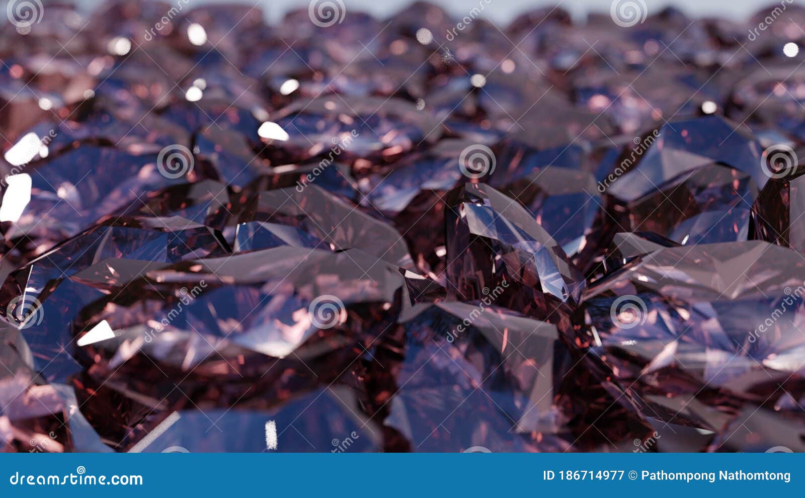 Pile of Red Diamonds on White Background, 3D Illustration Stock ...