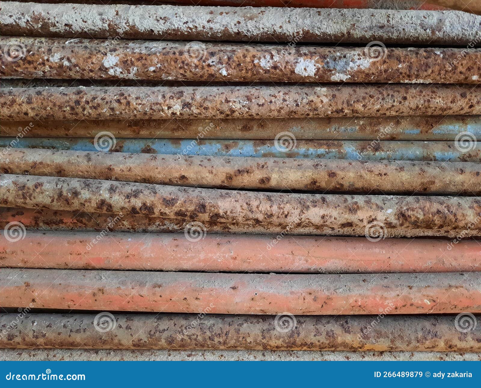 Close Up of a Pile of Rusty Iron in Project Construction Stock Image ...