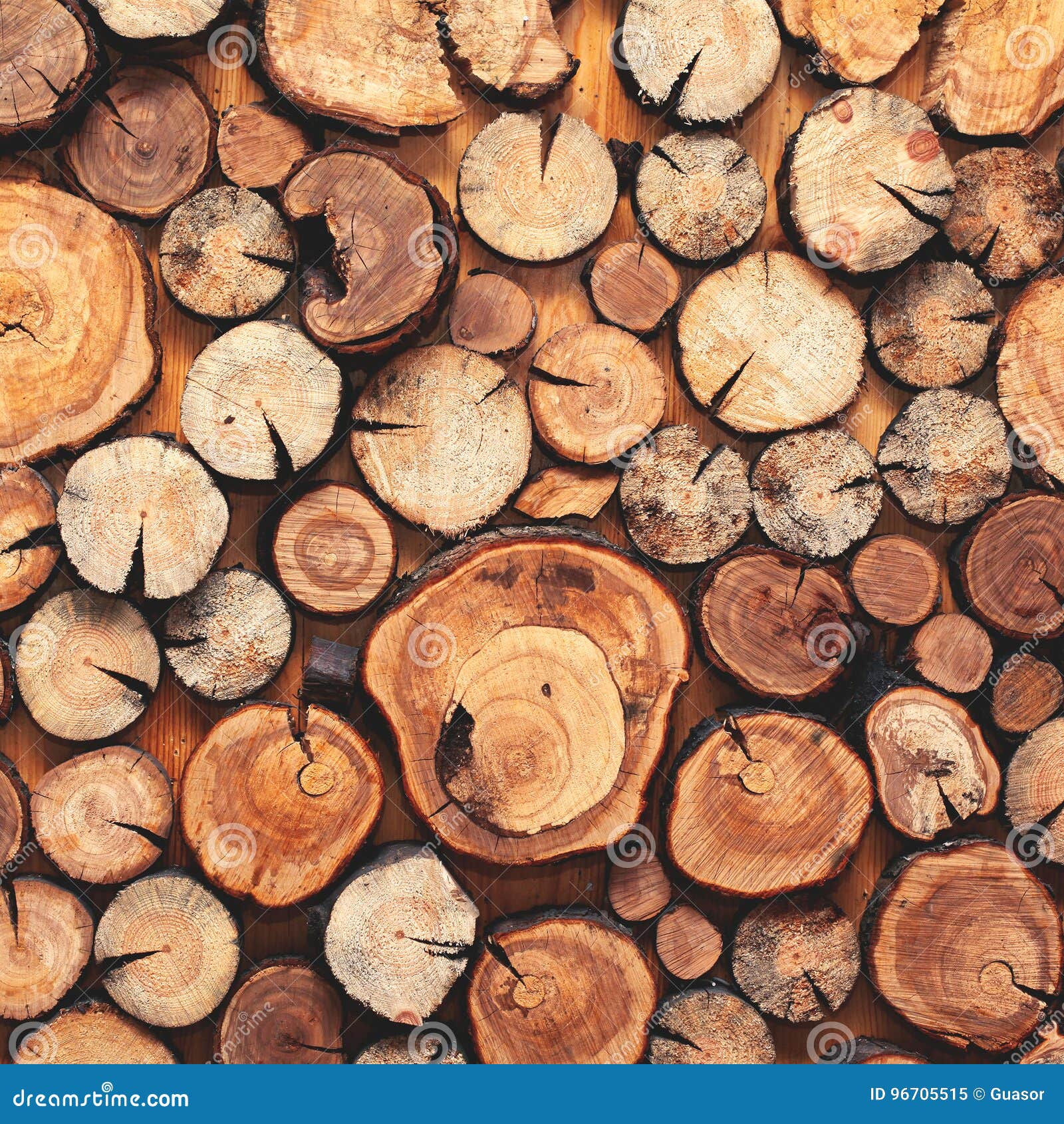 Pile Of Wooden Logs Stacked Up With Some Good Textures And Colors For ...