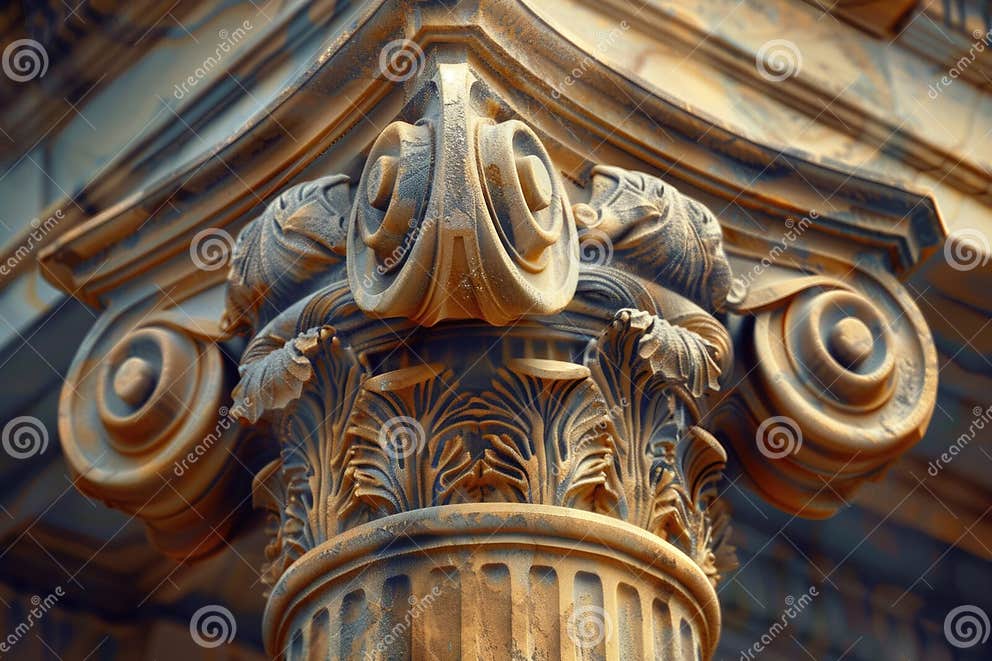 Close Up of a Pillar with a Building in the Background. Suitable for ...