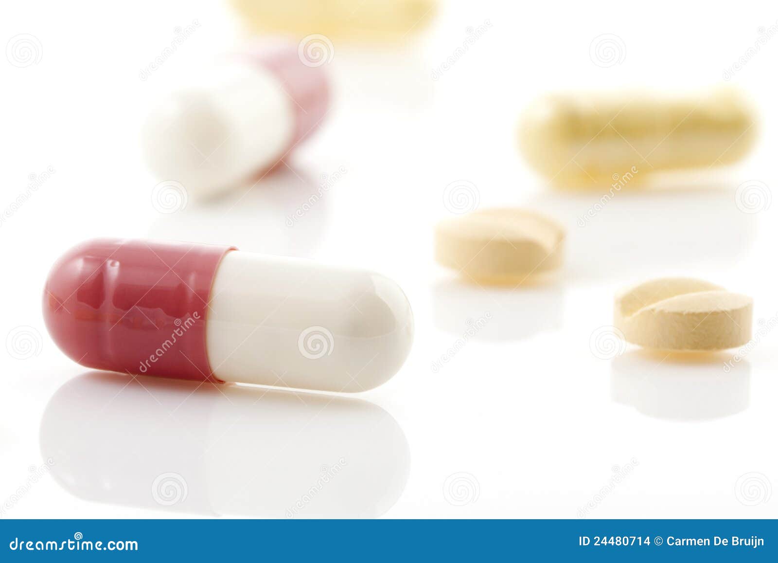 Close up of pills stock photo. Image of medical, white - 24480714