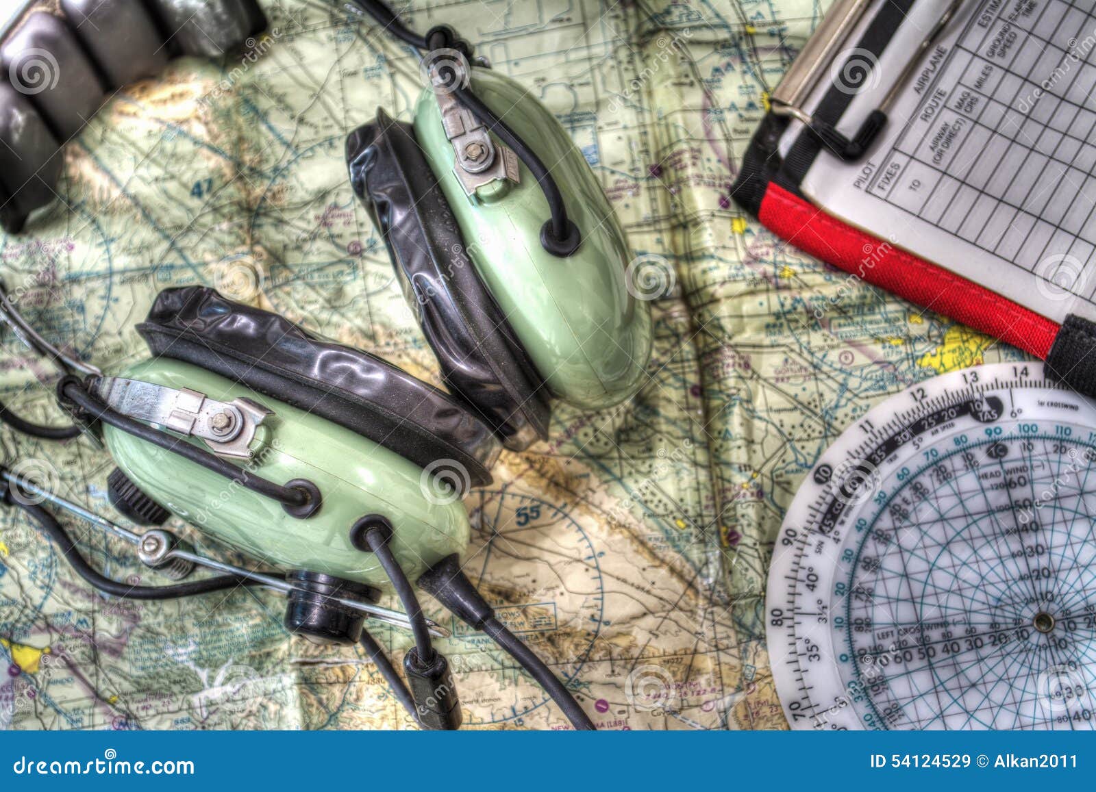 Close Up of Pilot Tools in Hdr Stock Image - Image of chart, pilot ...