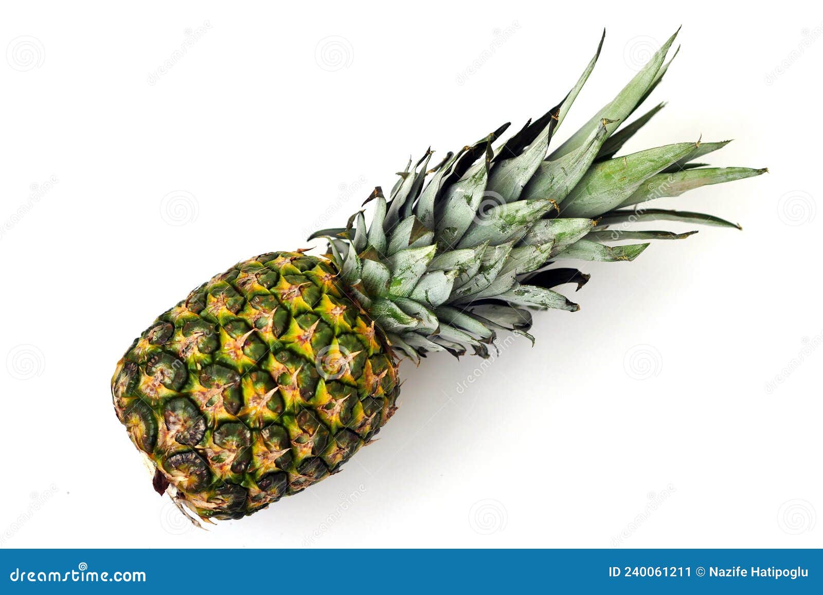 Close-up Pineapple Standing on White Background,whole Pineapple Fruit ...