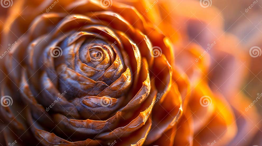 Close-up of a Pinecone, Highlighting the Fibonacci Sequence Stock Image ...