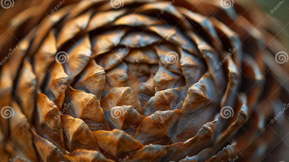 Close-up of a Pinecone, Highlighting the Fibonacci Sequence Stock Image ...