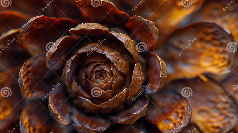 Close-up of a Pinecone, Highlighting the Fibonacci Sequence Stock Photo ...