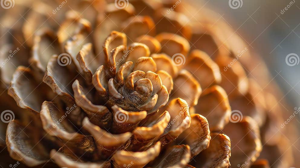 Close-up of a Pinecone, Highlighting the Fibonacci Sequence Stock Image ...