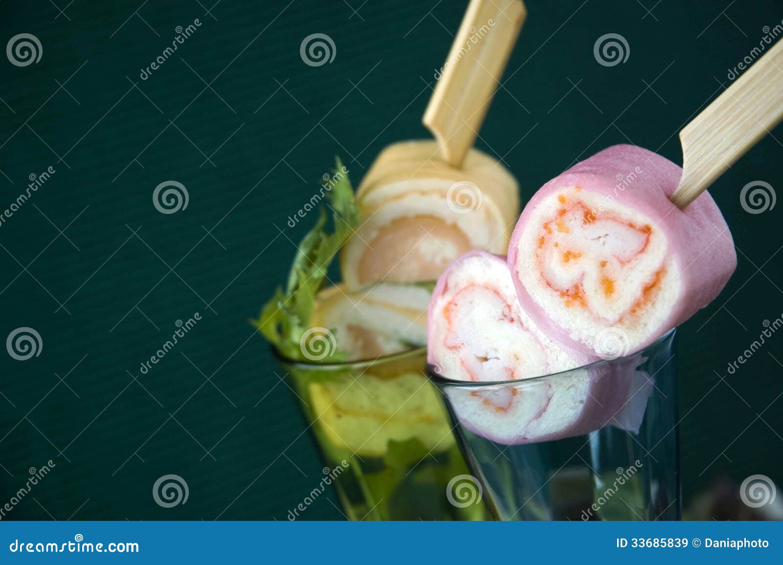 Close up pink canape stock image. Image of event, fresh - 33685839