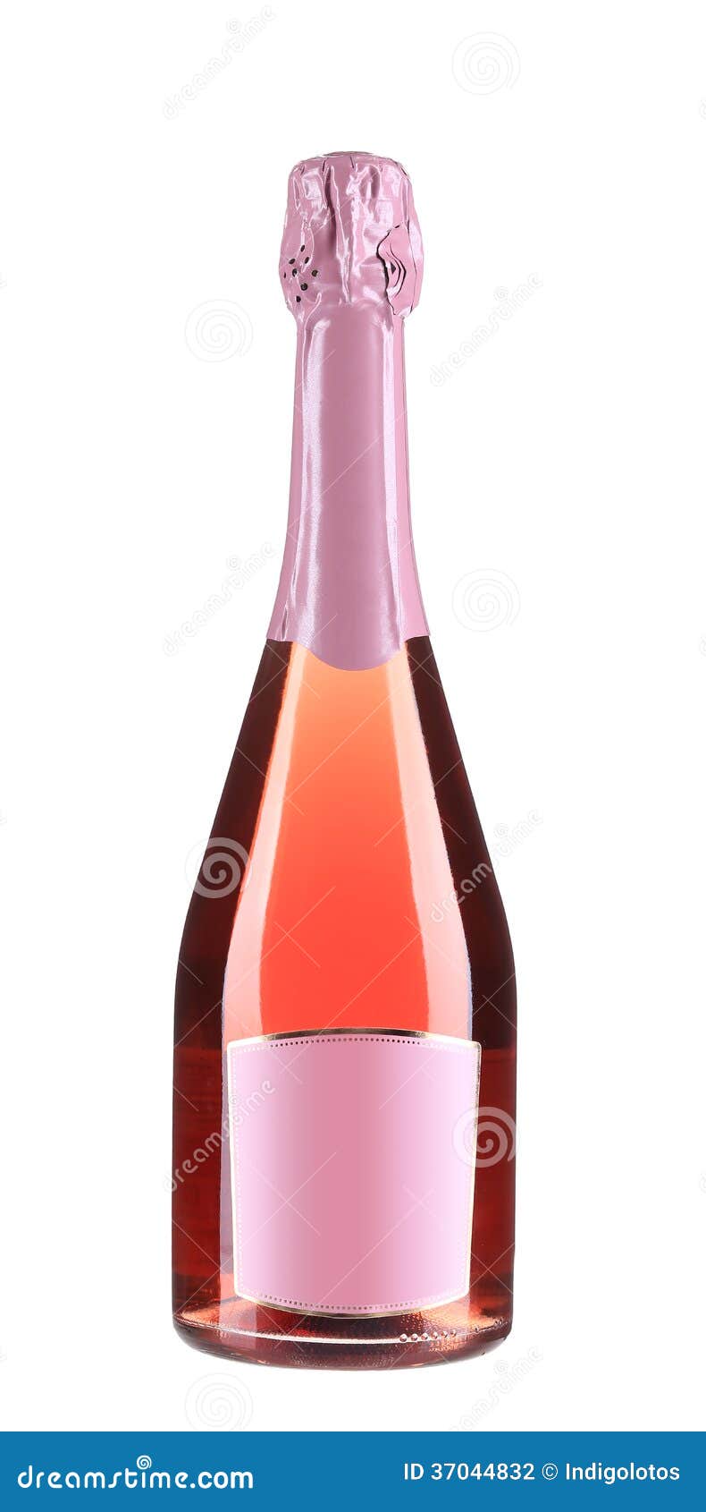 Close Up of Pink Champagne Bottle. Stock Photo - Image of champagne ...