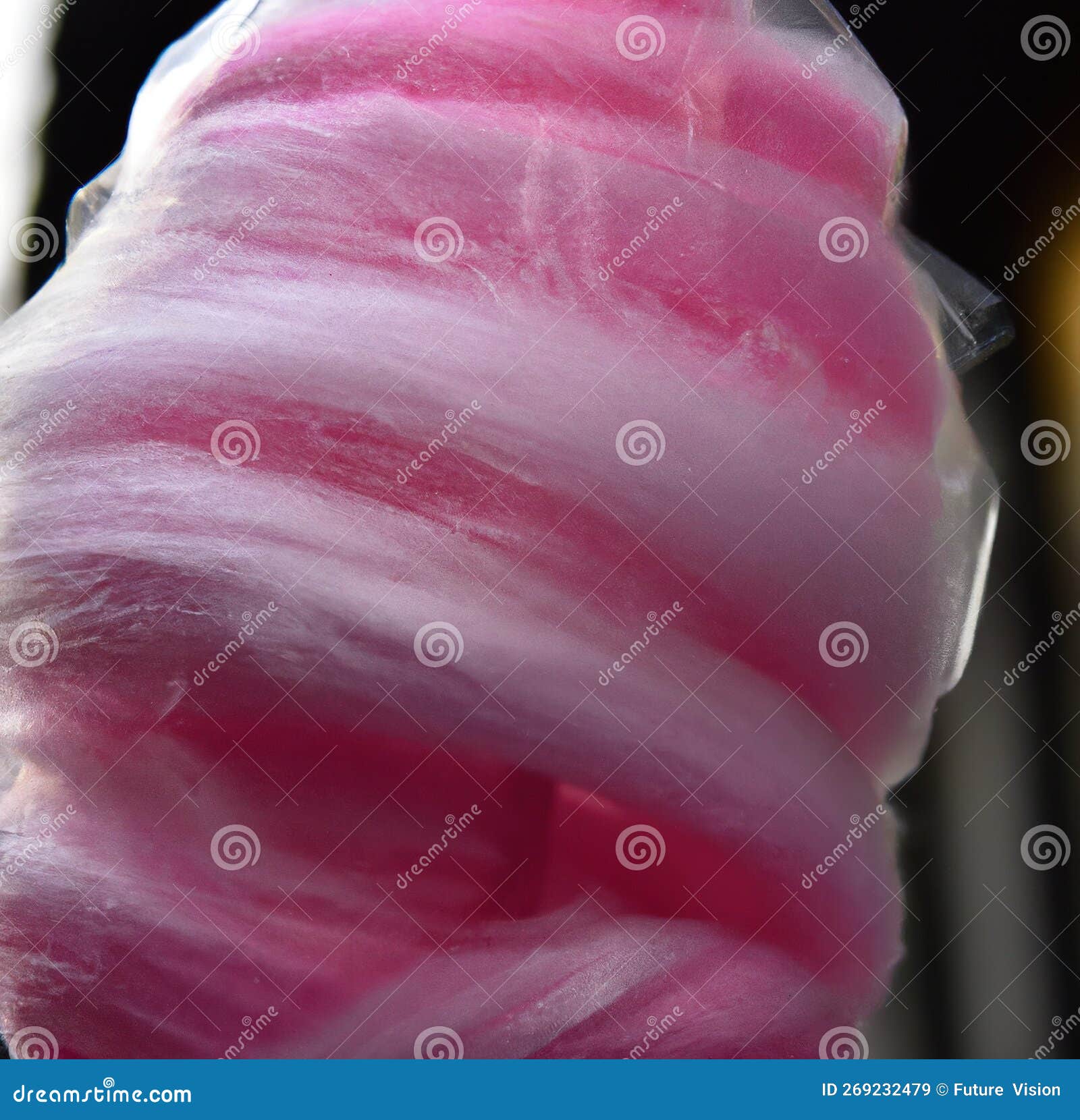 Close Up of Pink Cotton Candy Created Using Generative Ai Technology ...