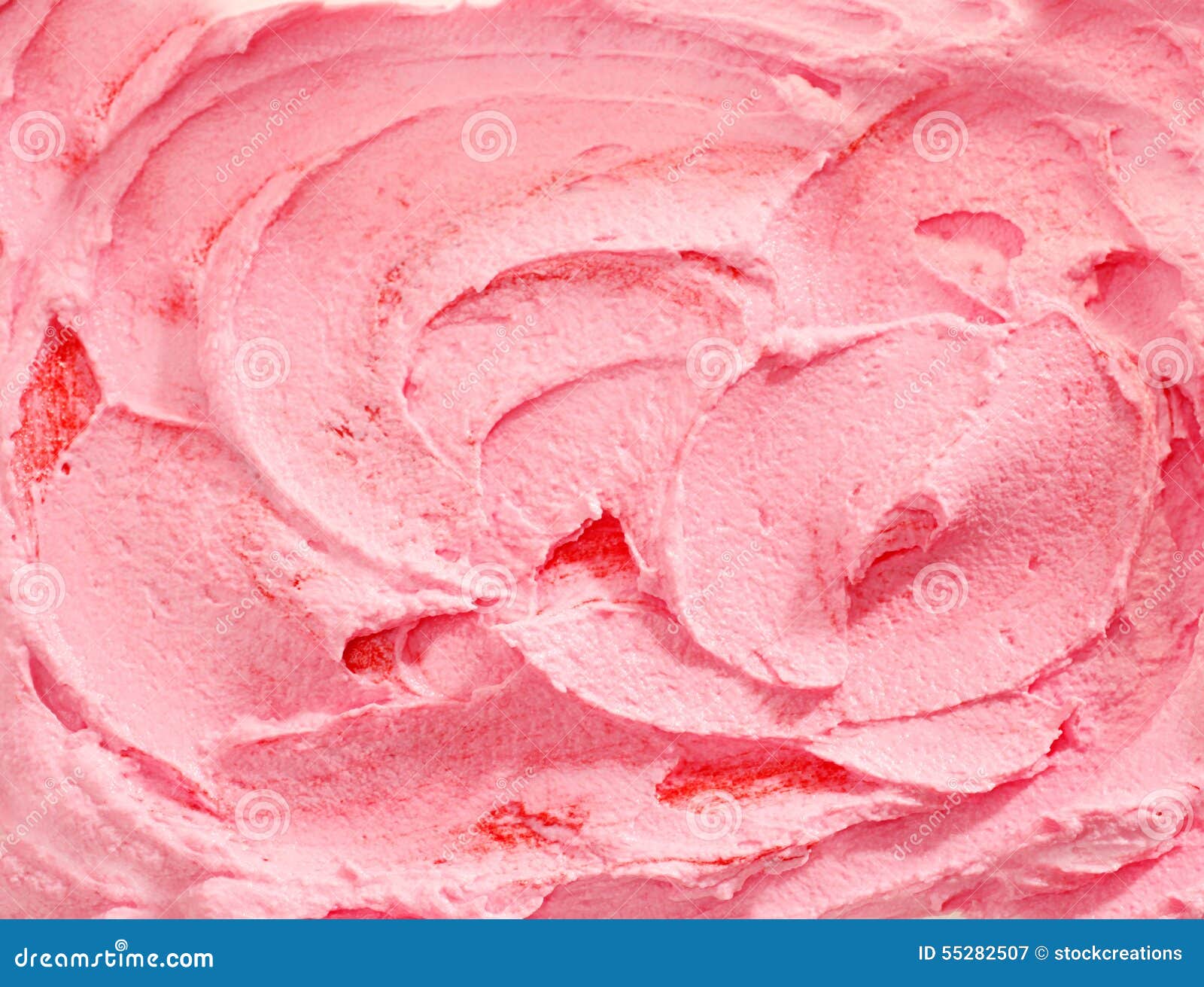 Close Up Of Pink Ice Cream Stock Photo - Image: 55282507