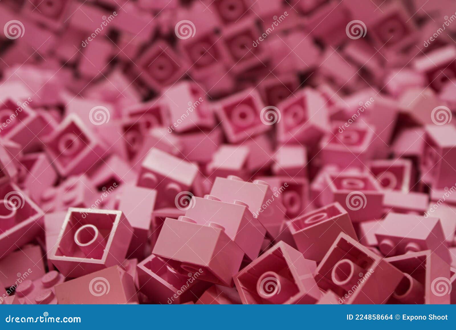 Close Up of Pink Plastic Lego Blocks Covered in Full Screen Stock Photo ...
