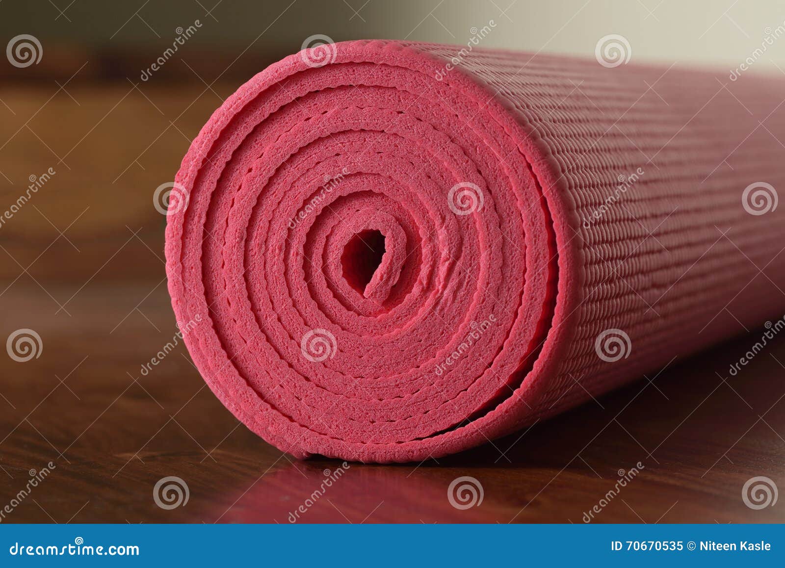 Close up of Pink Yoga Mat stock image. Image of activity - 70670535