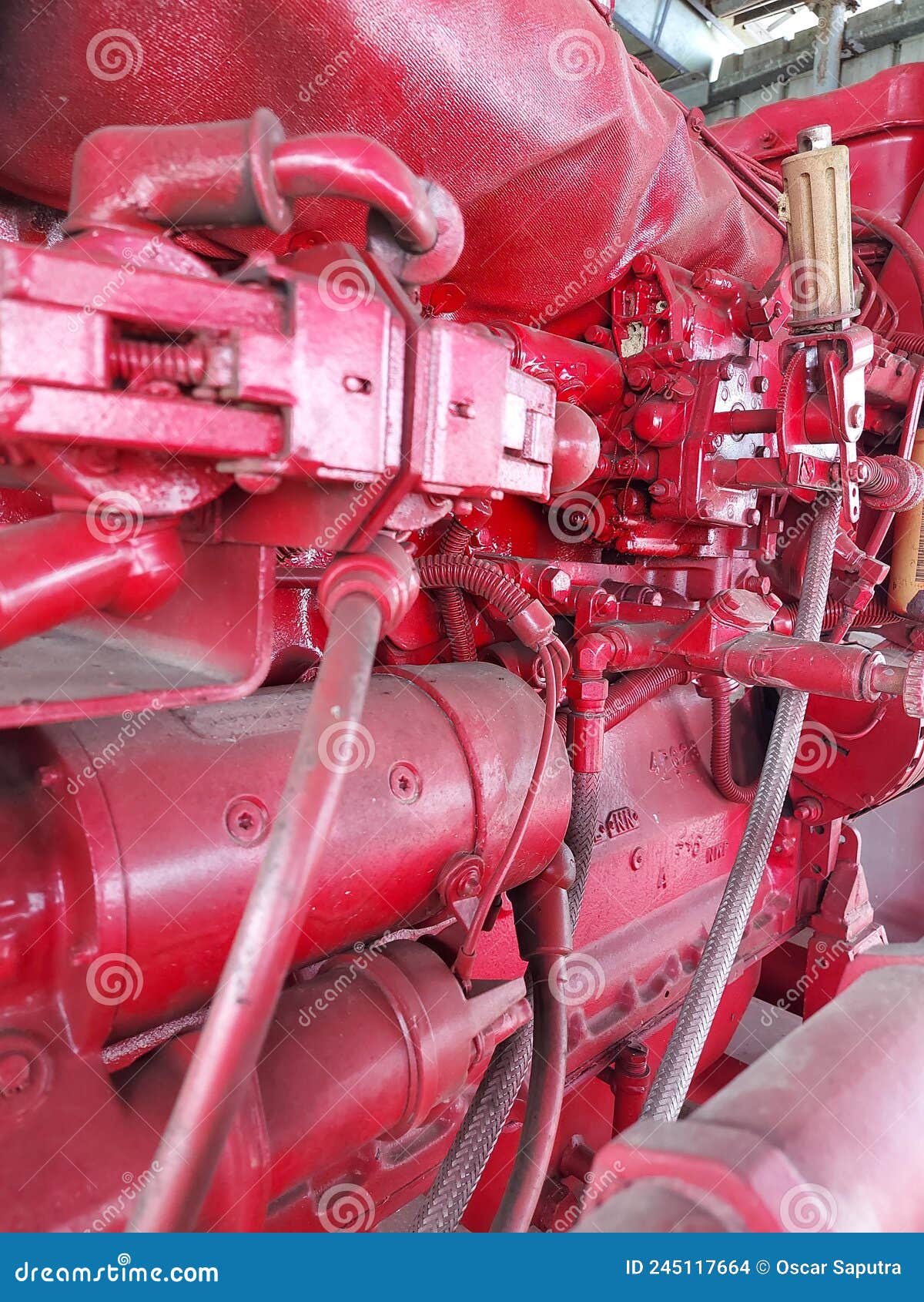 Close-up of Pipe Fitting on Engine Fire Hydrant. Stock Photo - Image of ...
