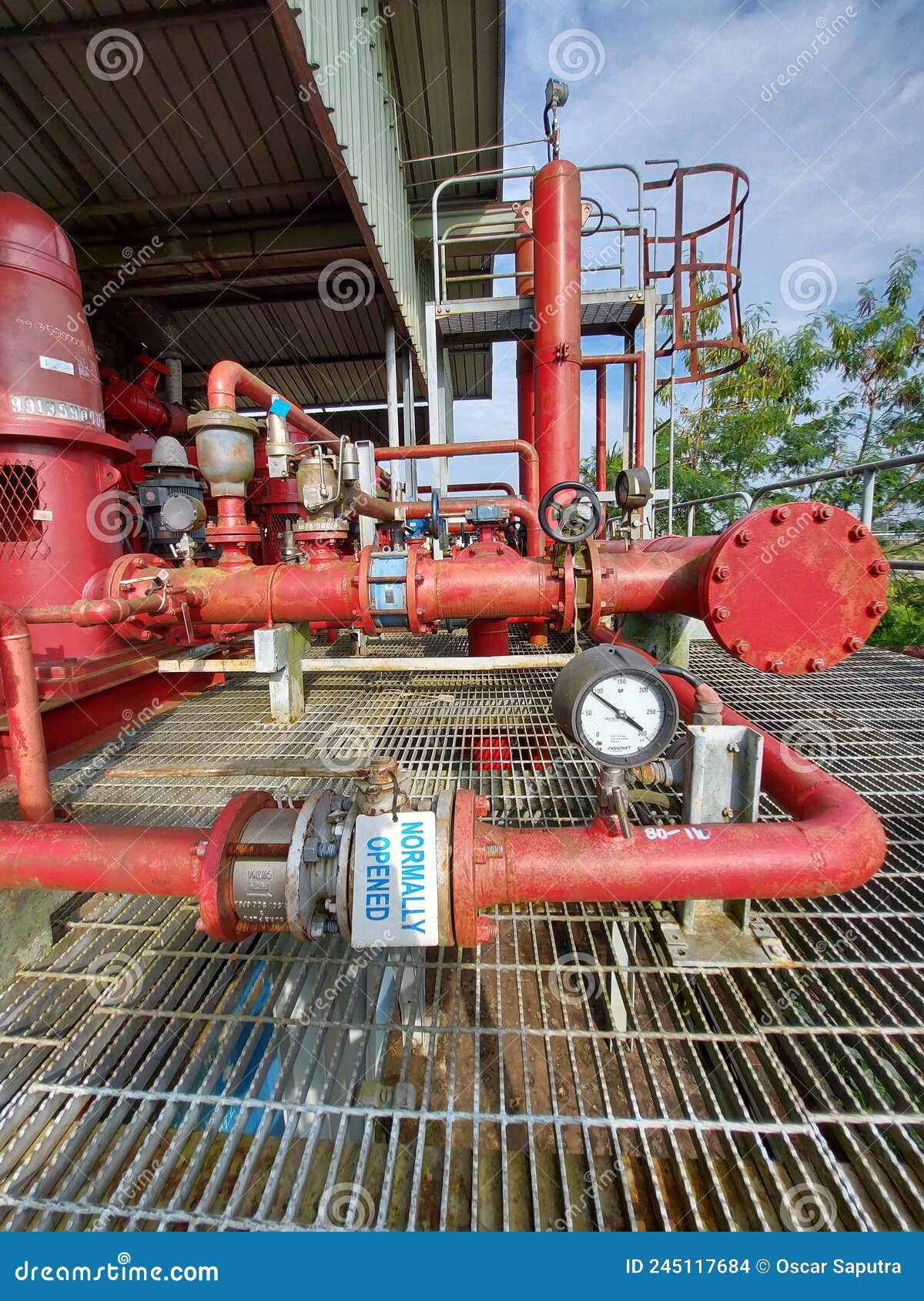 Close-up of Pipe Fitting on Engine Fire Hydrant. Stock Photo - Image of ...