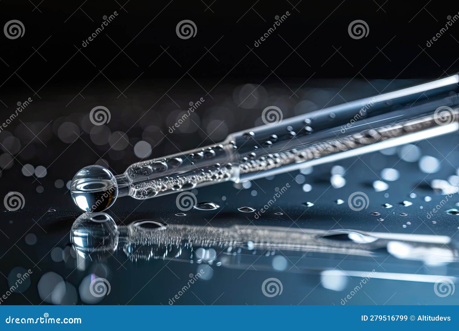 Close-up of Pipette, with Droplets of Liquid Visible Stock Image ...