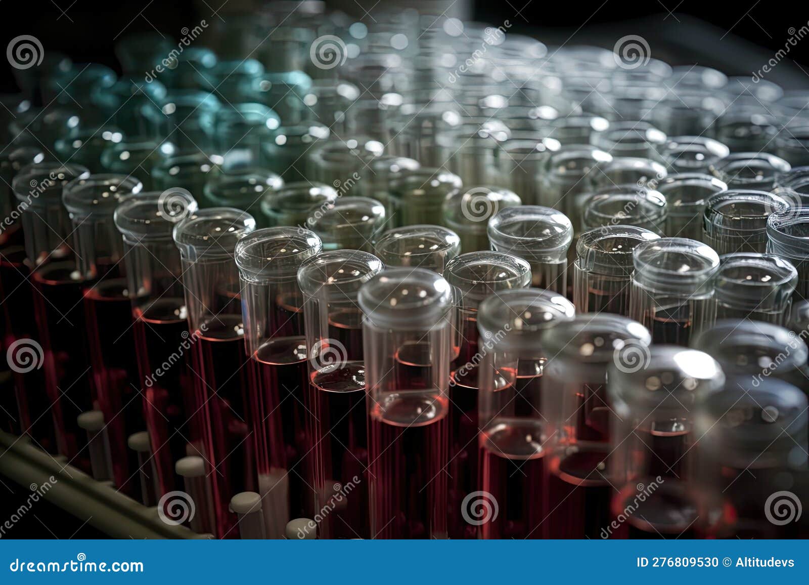 Close-up of Pipettes and Test Tubes in a Laboratory Stock Illustration ...