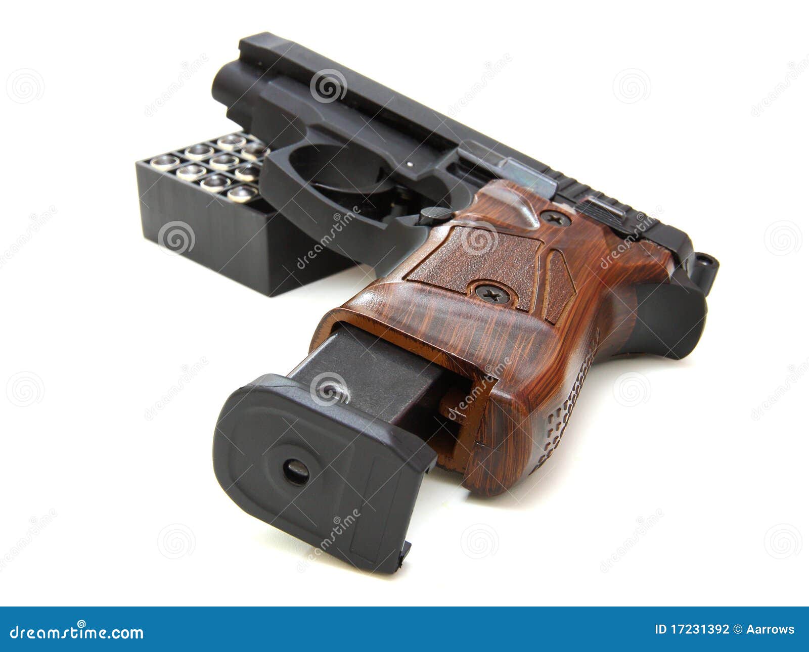 The close up of a pistol stock photo. Image of business - 17231392