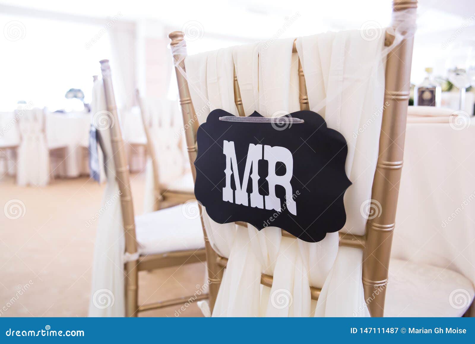 Wedding Table with Mr. Sign Stock Image - Image of great, weddingday ...