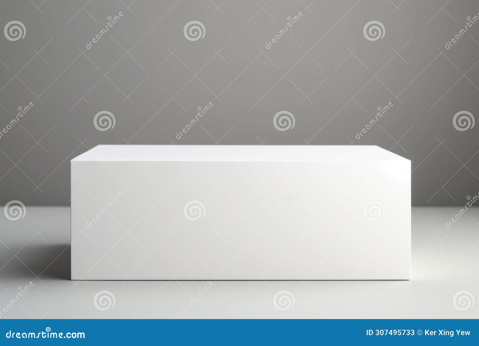 Close Up of a Plain White Box Mock Up with a Matte Finish Stock ...